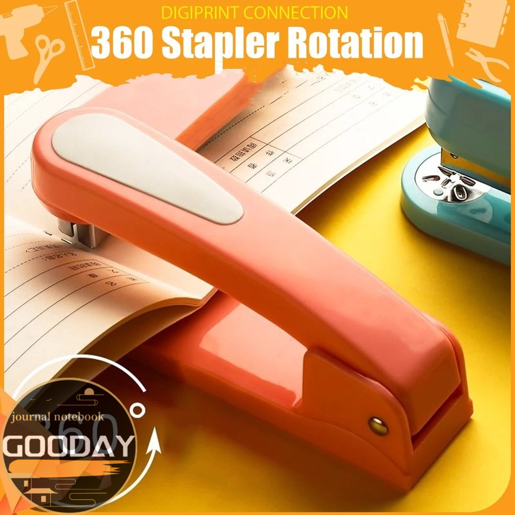 360 Stapler Rotation Heavy Duty Stapler 24/6 Staples Effortless Long ...