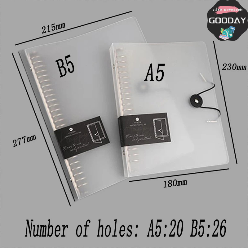 Binder Notebook 60 Sheets A5/B5/A4 Refillable Notebook Binder School Supplies Notebook Refill ...