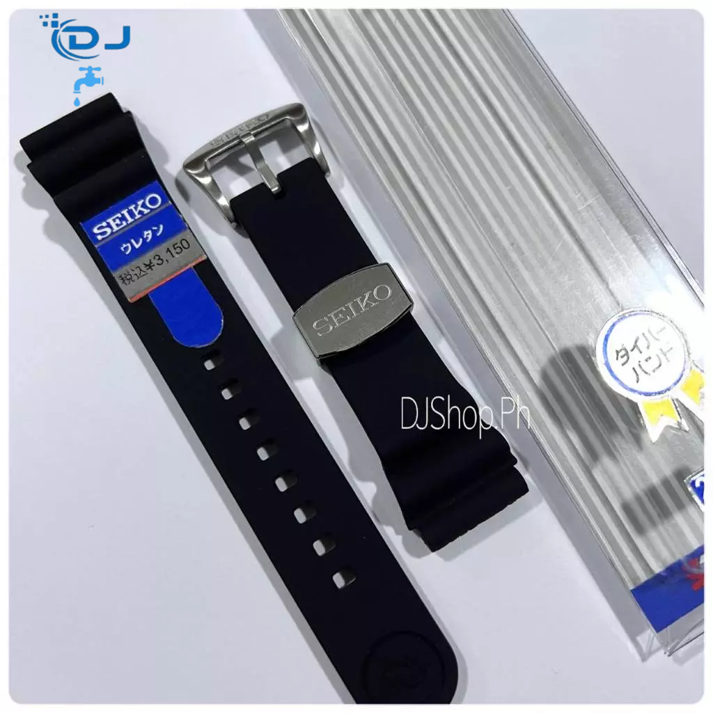 22mm Seiko Diver Watch Original Black Strap | Shopee Philippines