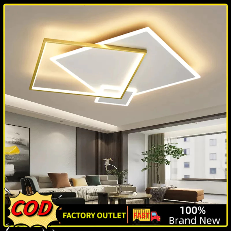 (Hot)Tricolor LED Lights Ceiling Light Remote Control Bedroom/Living ...