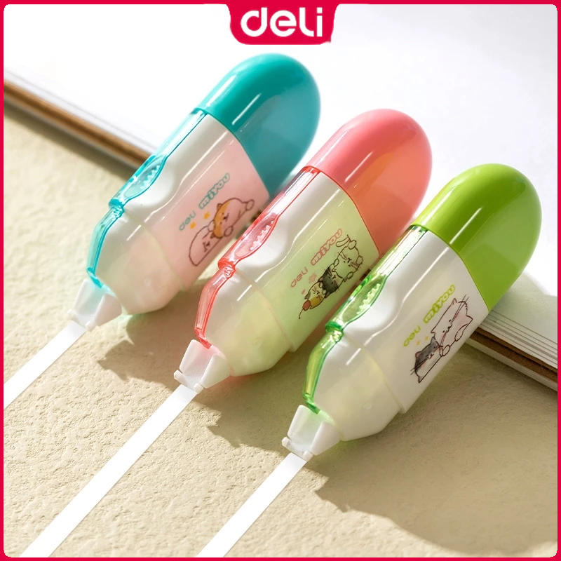 Deli EH352 Correction Tape Set Transparent Film Tapes 5mmx6m | Shopee ...