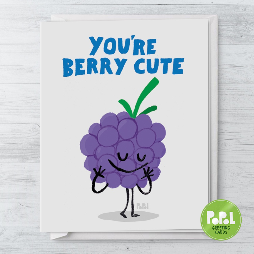 Popol - You're Berry Cute - Greeting Card Cute Funny Sweet Loved Ones ...