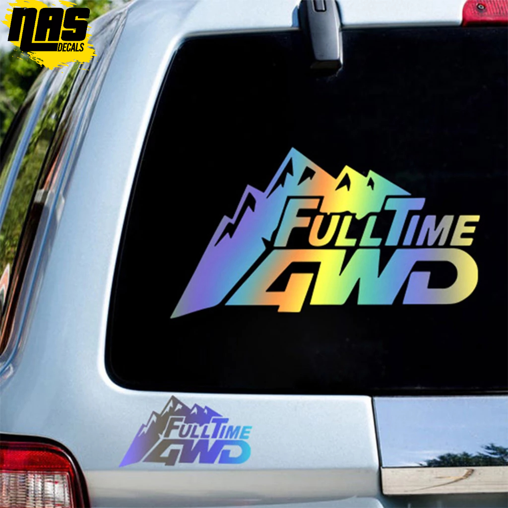 Full-Time 4WD Power Vinyl Car Sticker Decals - Bumper, Window, Fender ...