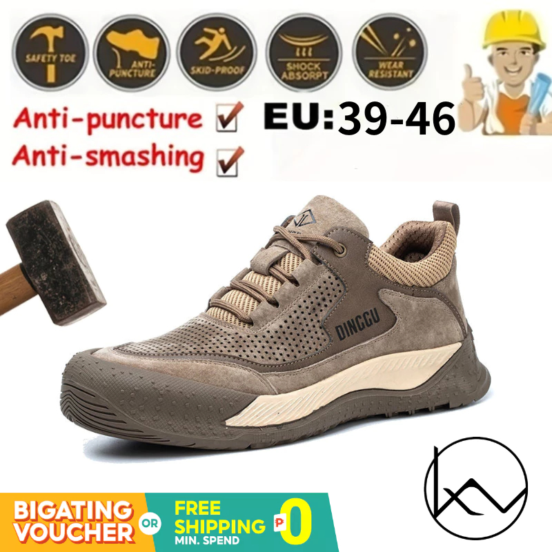 Lightweight Safety Shoes For Men Steel Toe Work Boots Low Cut ...