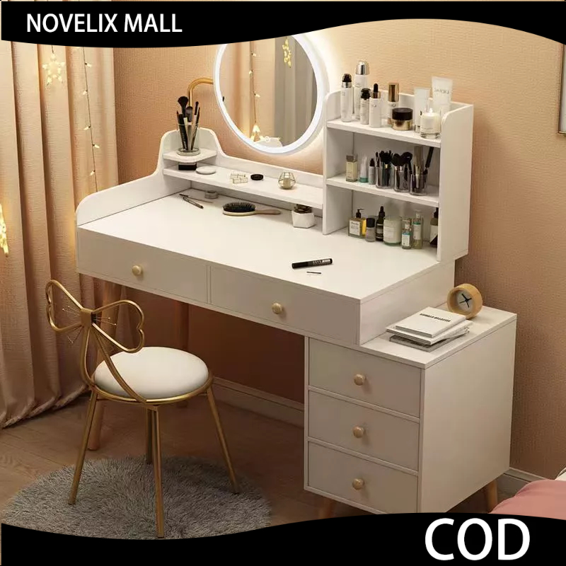Vanity Table with Mirror Dressing Table with LED light Dresser Table ...