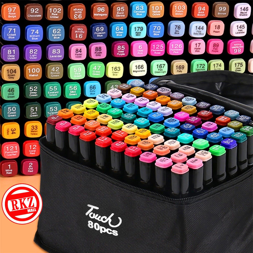 80 color marker Alcohol markers Set Touch Marker Pen Highlighter Pen ...