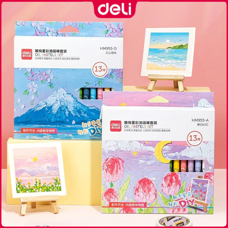 Deli 6Color Oil Pastel Set Heavy Color Art Painting Supplies HM95 ...