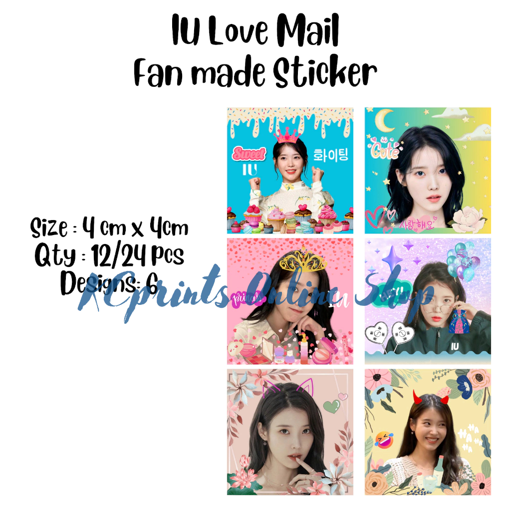 IU Cute / Meme Love Mail Fan made Sticker | Lee Ji Eun | Shopee Philippines