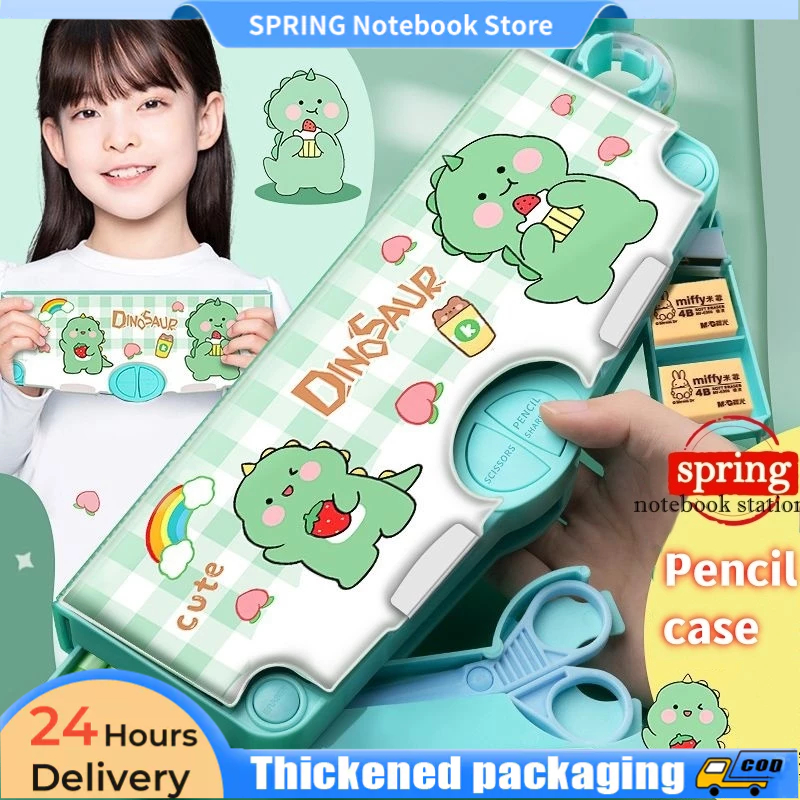 Pencil Box Cartoon Pencilcase Multifunctional Stationery Storage Box ...
