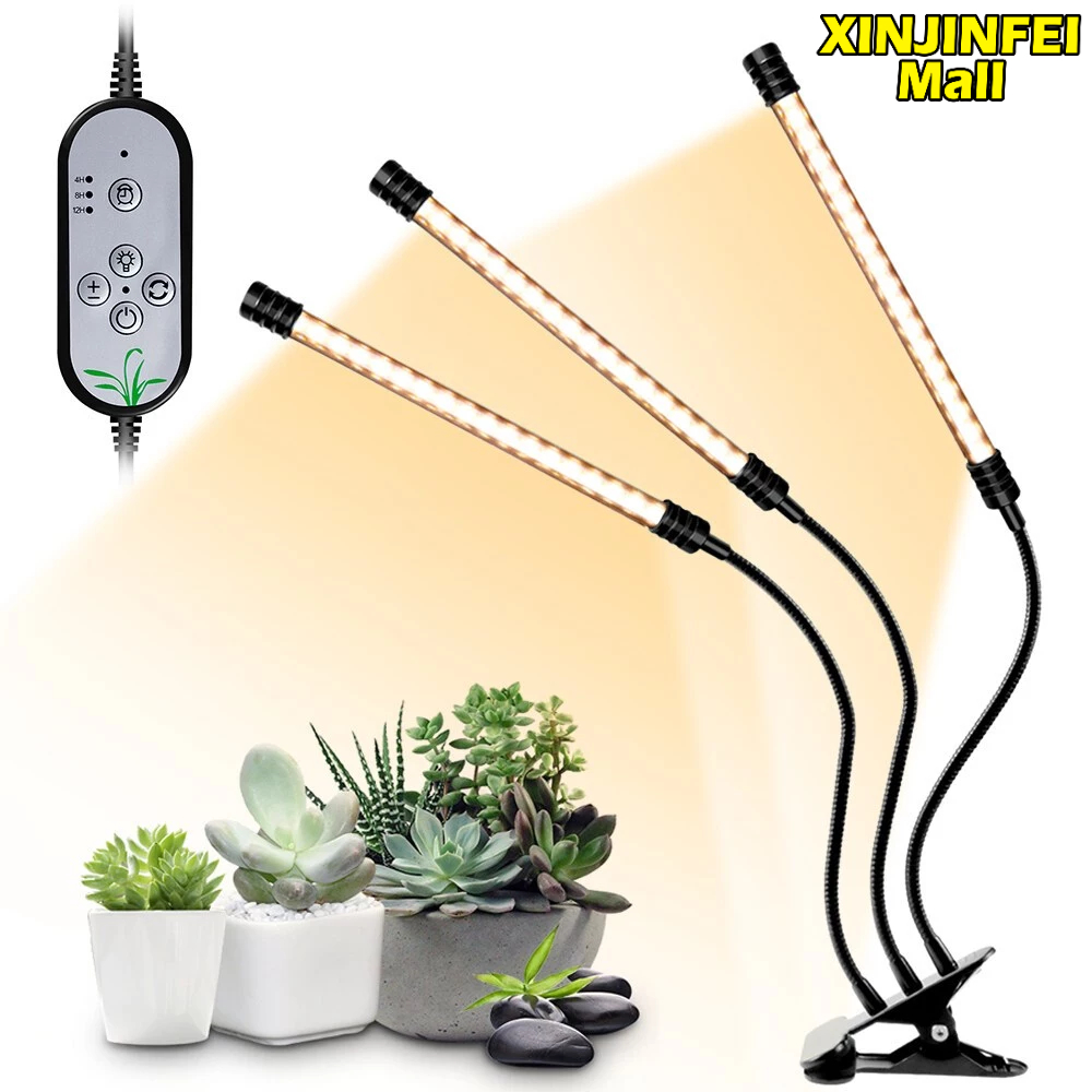 LED USB Grow Light for Plants 4 Heads Full Spectrum Fitolamp Flower ...