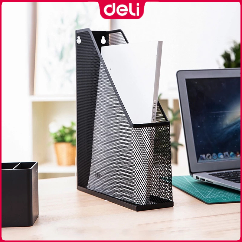Deli E9186 Desktop File Holder Magazine document Oganizer Storage Rack ...