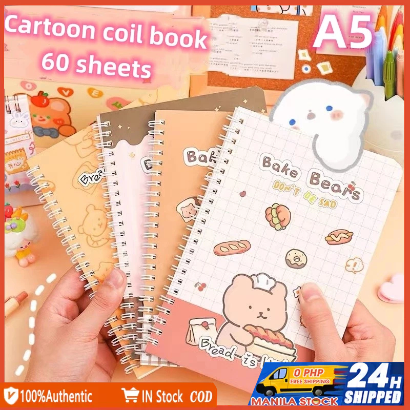 A5 notebook set 10 pcs for high school Cartoon Coil Notebook Spiral ...