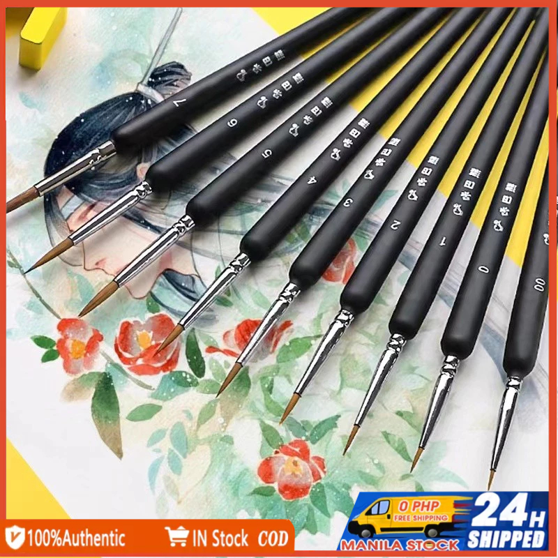 watercolor acrylic oil painting drawing liner pen Hook line paint brush ...