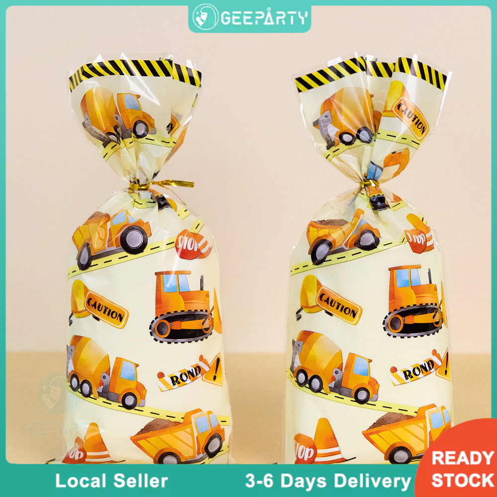 20pcs NEW Construction Candy Bag Excavator Lootbags for Kids ...