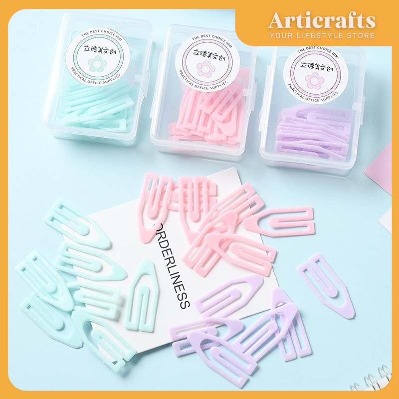 Macaron color Boat-shaped Boxed Paper Clip | Shopee Philippines
