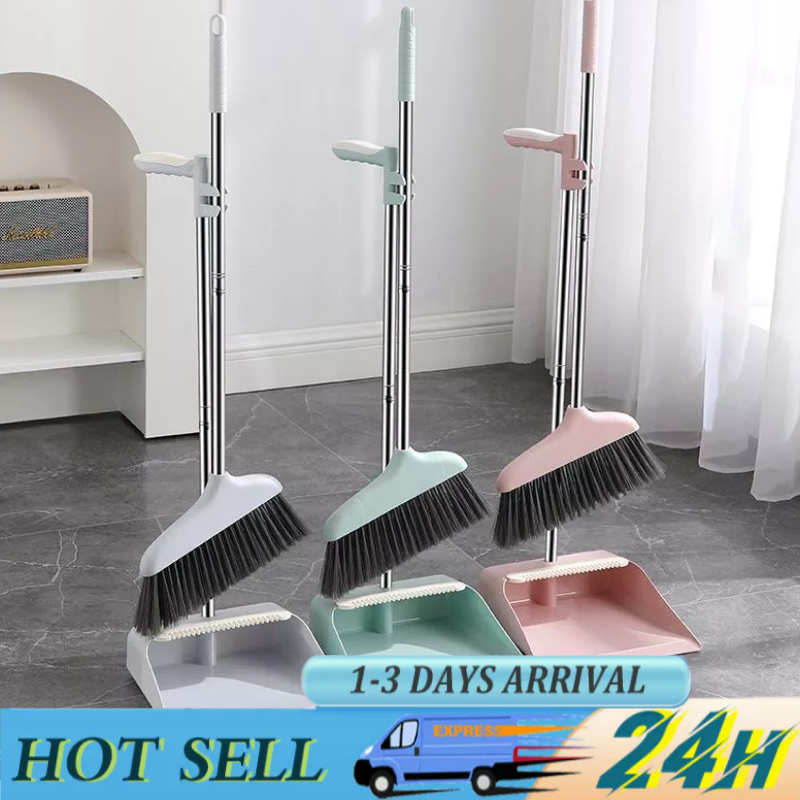 2in1 Broom And Dustpan Set Household Mop Cleaning Outdoor Indoor Walis ...
