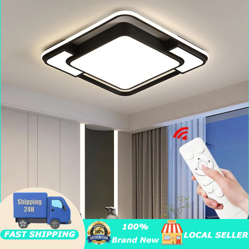 LED Ceiling Light Remote Control Tricolor Modern Living Room Lights ...