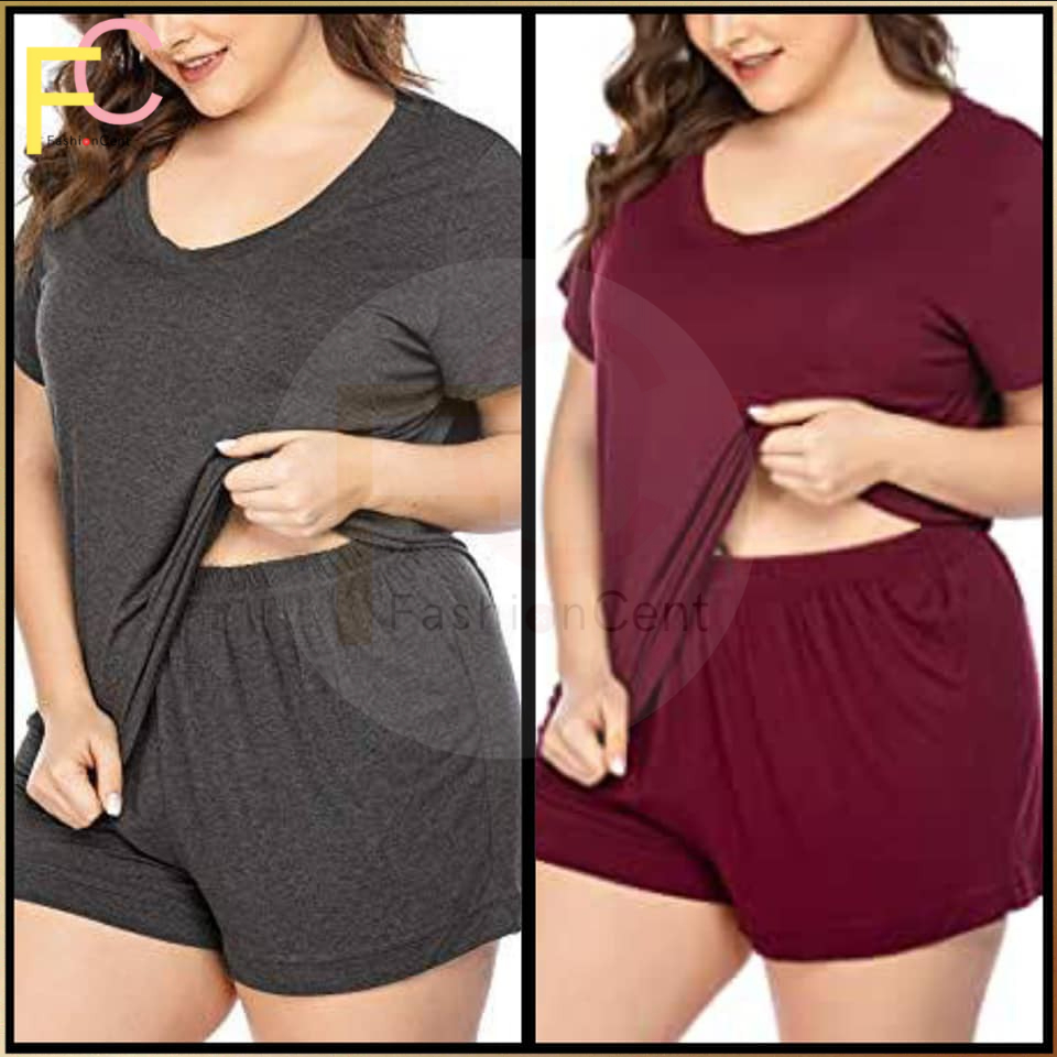 HAZEL PLAIN TERNO SHORTS FIT LARGE-2XL for women plus size girls ...