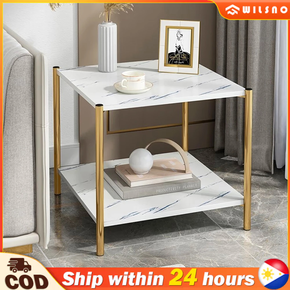 Sofa side living room furniture Square and round coffee table | Shopee ...