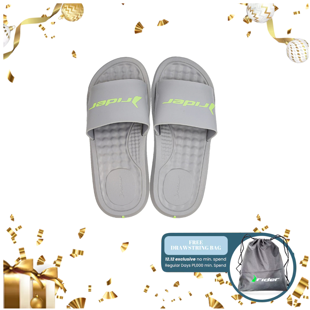 Rider Step Slide Grey Green Men's Slides | Shopee Philippines