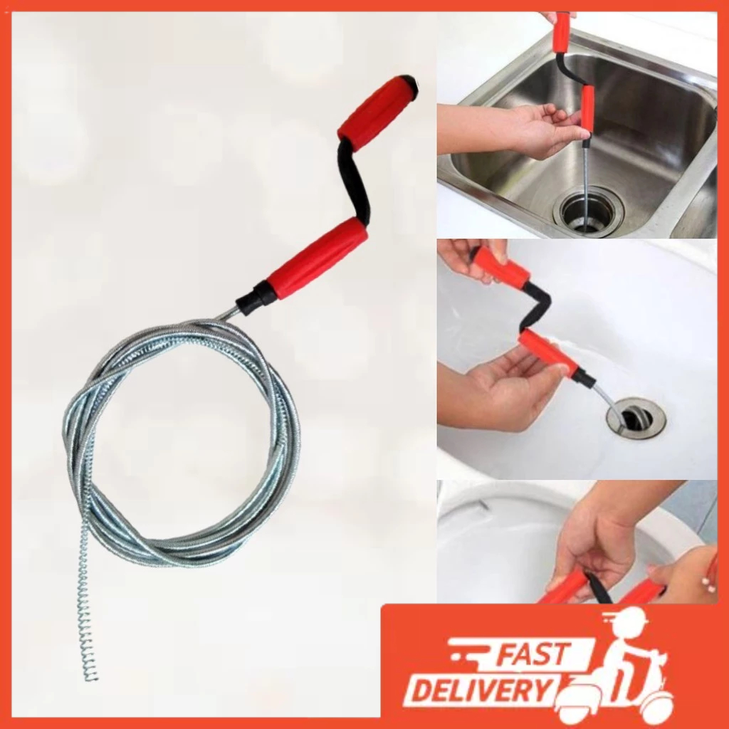 3meters Pantanggal ng Bara sa Baradong Lababo Drainage Clog Remover Sink Cr Declogger | Shopee ...
