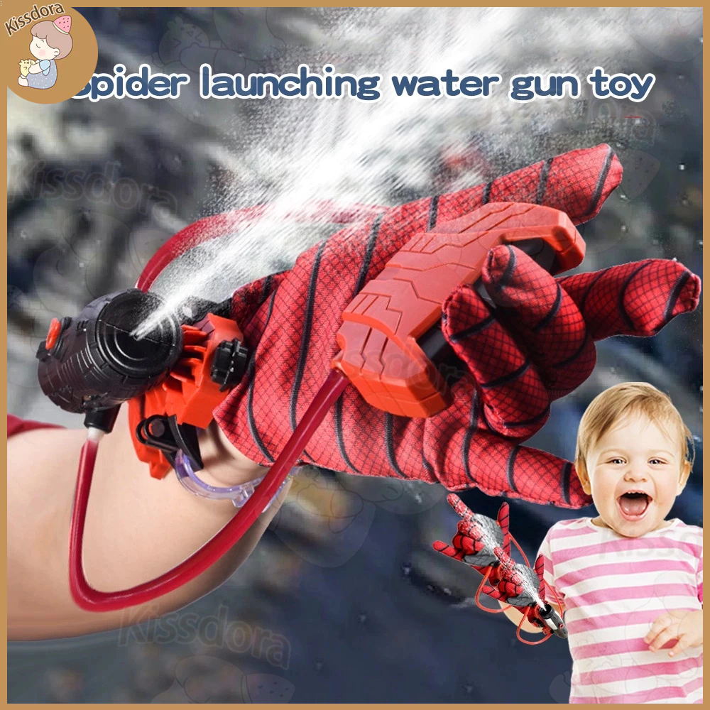 Kissdora Spiderman Wrist Water Gun Launcher Spider Web Shooter Outdoor ...