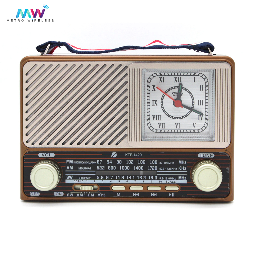 KTF-1429 KTF Original Mini Radio with SOLAR CHARGING, FLASHLIGHT and CLOCK | Shopee Philippines