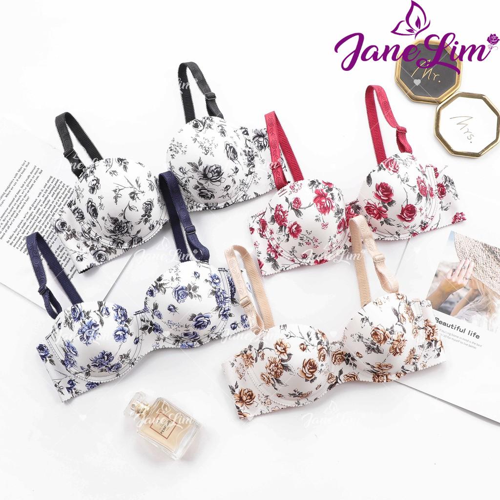Janelim™ Floral Designed Wonder bra push up / Strapless Cup A/B 603 ...