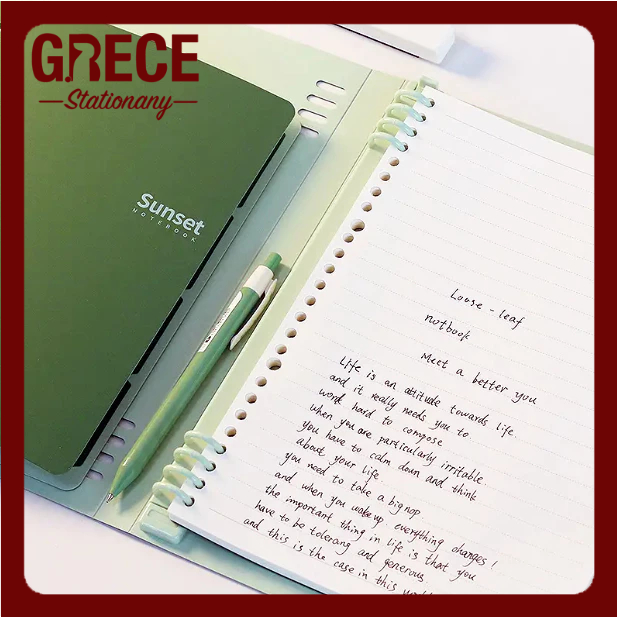 Japan Miniimalist Sunset Binder refillable 8 holes left hand friendly ...