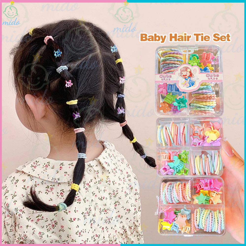 MD Baby Hair Ties And Hair Clips Set With Box Ipit Sa Buhok for Girl Set | Shopee Philippines