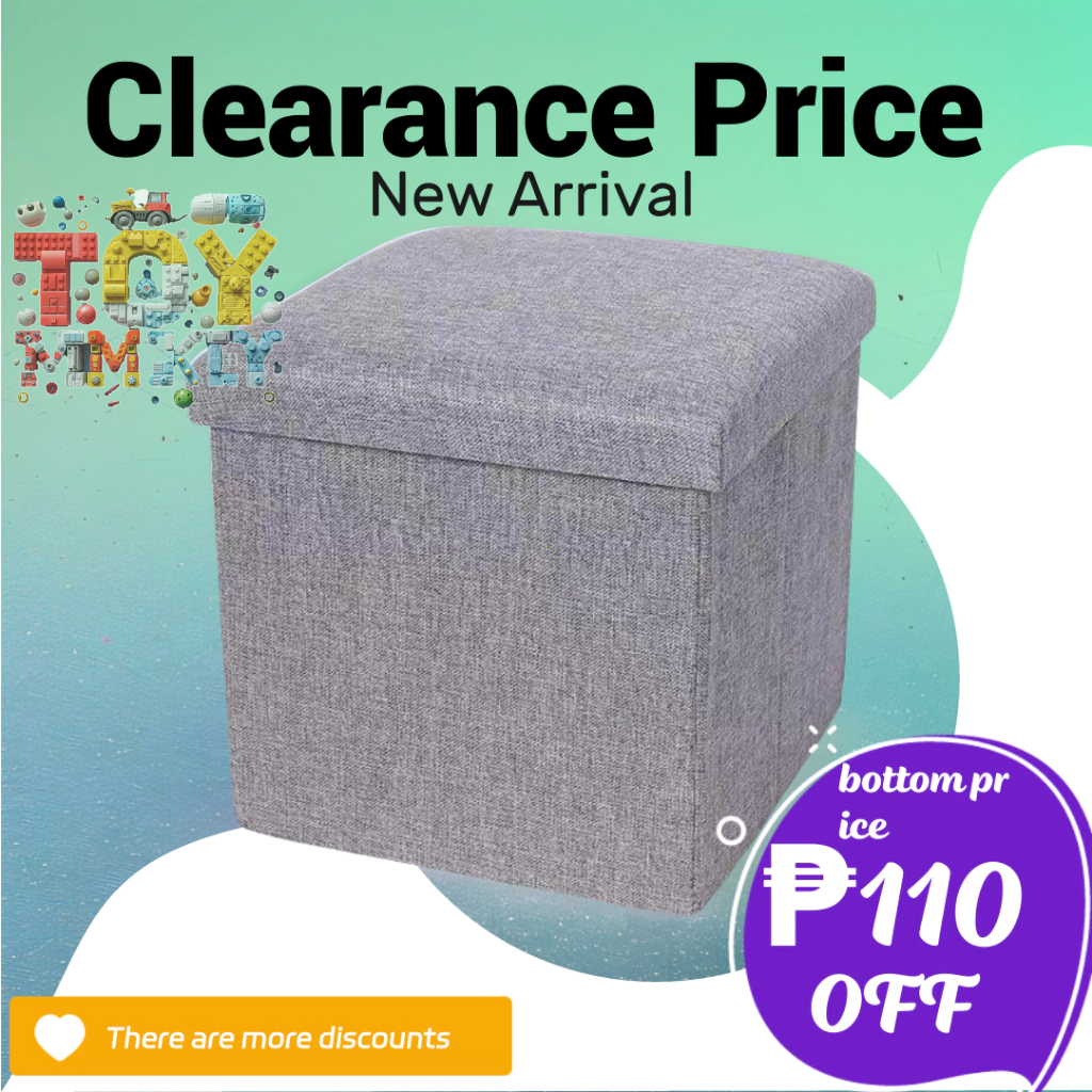 Multifunction Rectangular Storage Stool Sit Folding Storage Box Adults ...