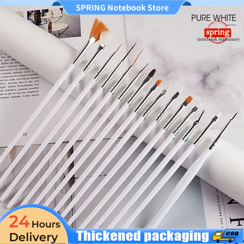 15Pcs/set Paint Brushes Art School Supplies Multi-use Brush Stationary ...