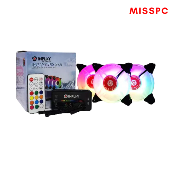Inplay Ice Tower Kit v2 ARGB Fan 3 IN ONE w/ hub & remote | Shopee ...