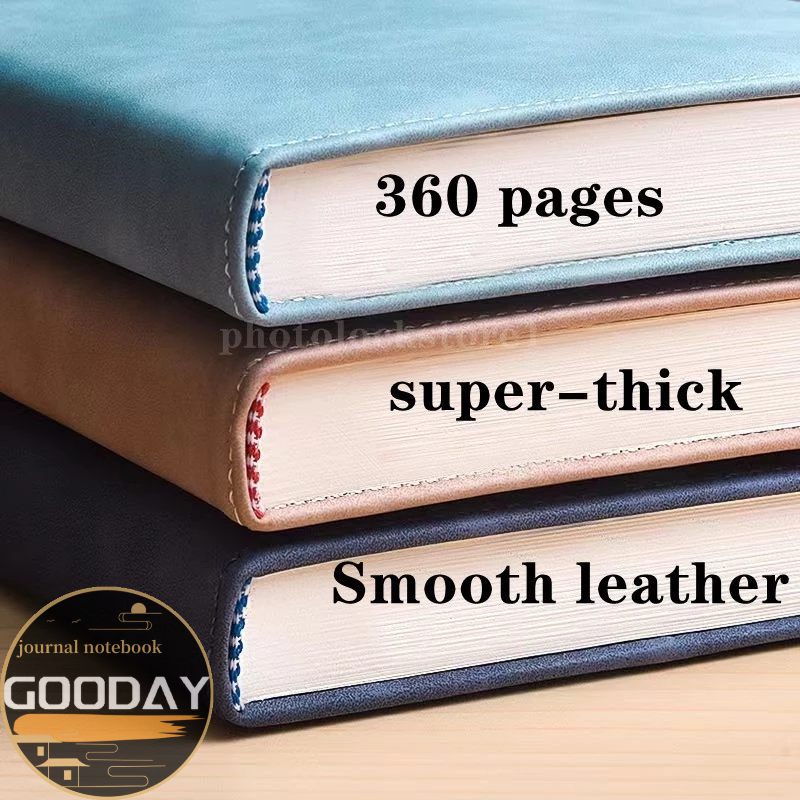 A5 Notebook Big Thick Leather Notebook journal Notebook College Writing ...