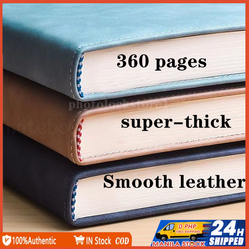 A5 notebook super thick notepad skin feeling leather diary school ...
