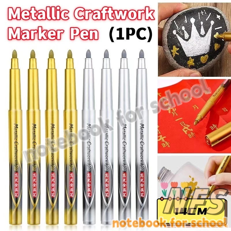 NFS 1PC Metallic Craftwork Pen Waterproof Paint Sign Marker Calligraphy ...
