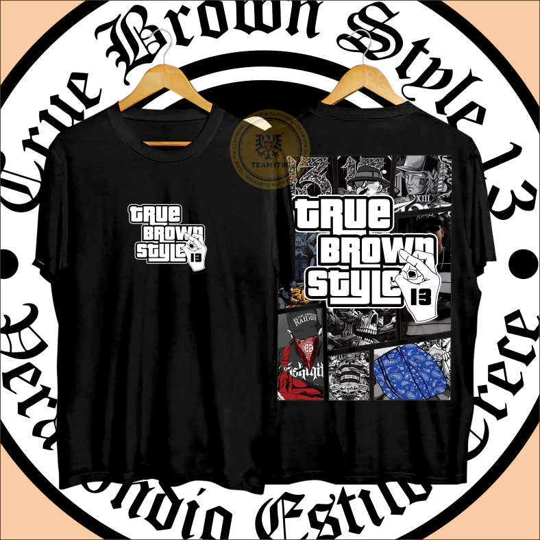 TBS13 truebrownstyle13 V56 classic cotton loose fraternity gangster T ...