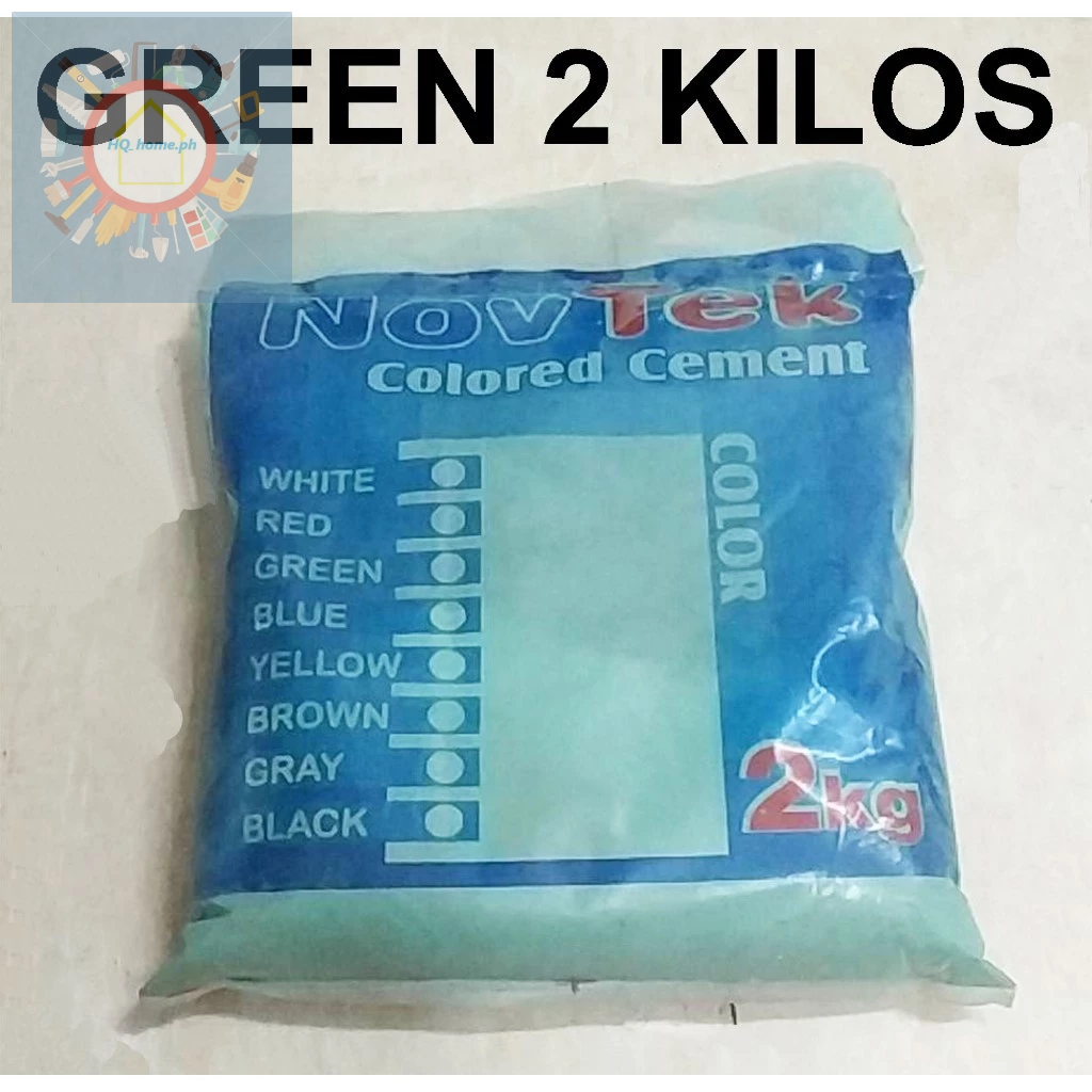 NOVTEK Colored Cement 2kg Per Pack Green Red White | Shopee Philippines