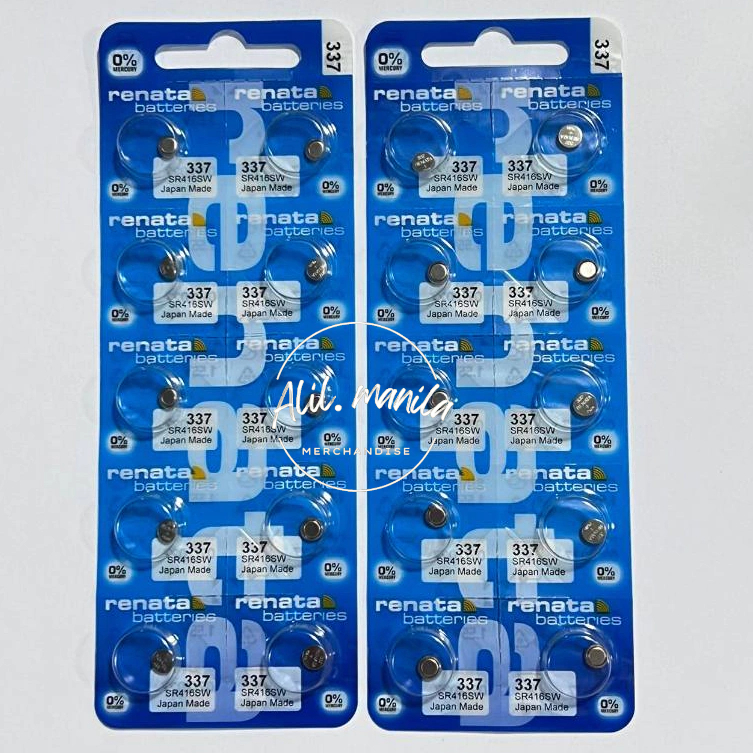 SR416SW 337 Renata Original watch Battery Silver Oxide 1.55v Button ...