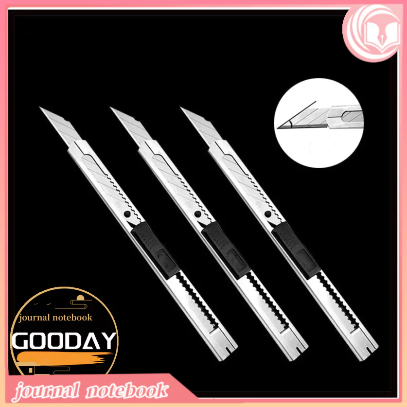Retractable Cutter Blade Stainless Cutting Sharp Paper Knife Tool ...