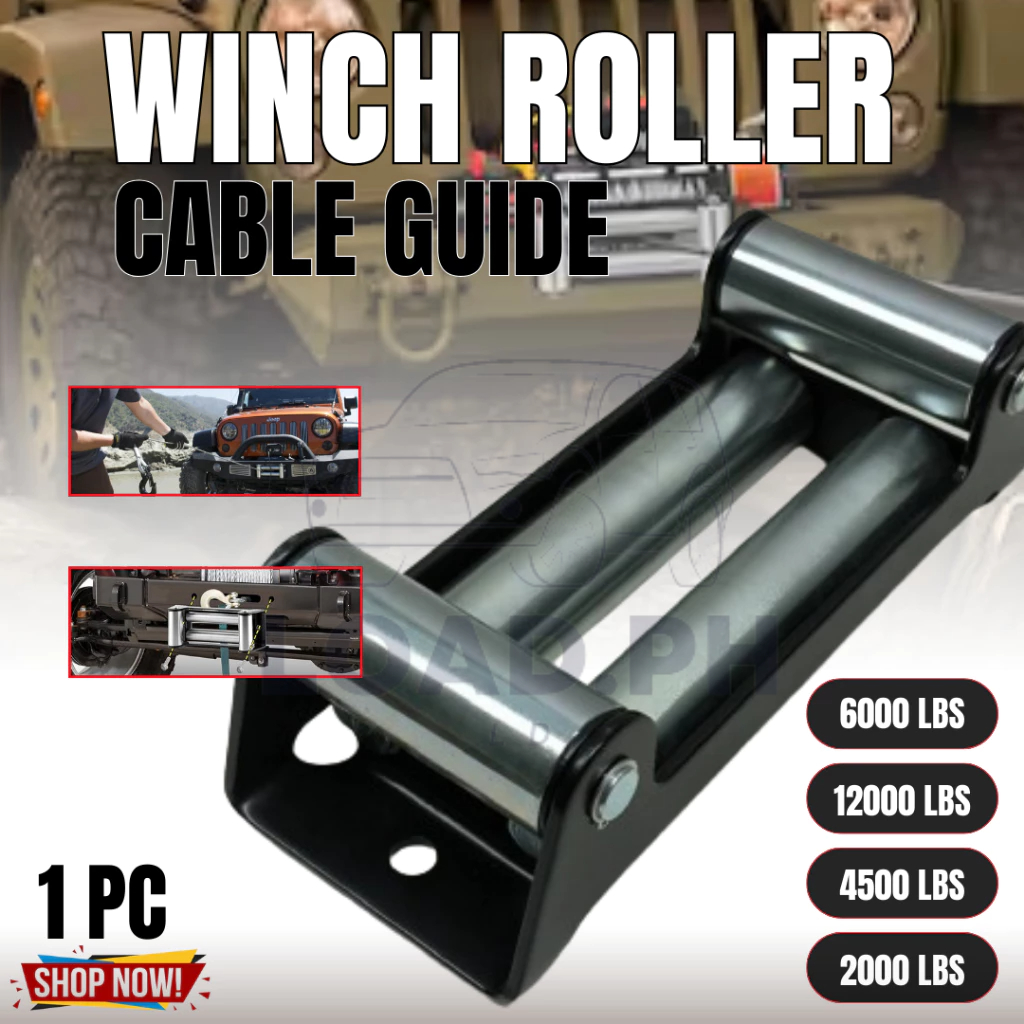 LD Winch Roller Fair-lead Universal Mount Cable Guide Heavy Duty Nut ...