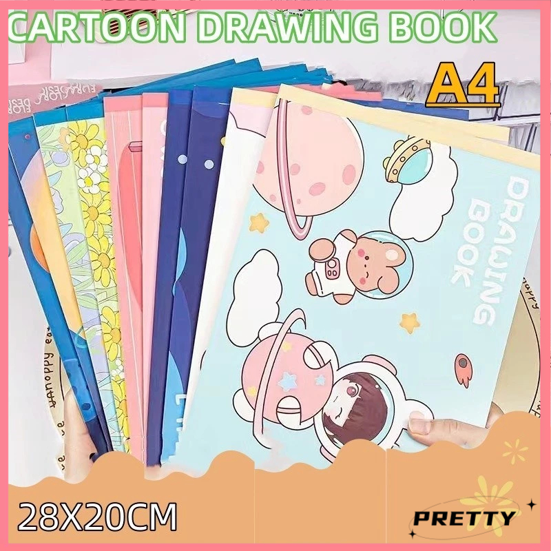 A4 Cartoon Drawing Book Children's Graffiti Painting Book Thickened ...