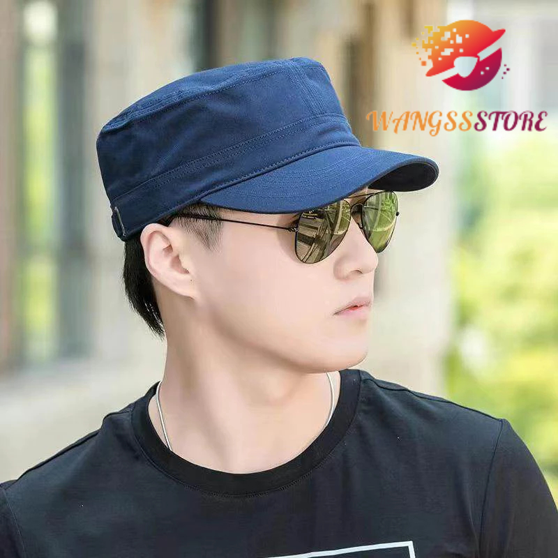 wangssstore Korean flat top hat thin breathable men's and women's ...