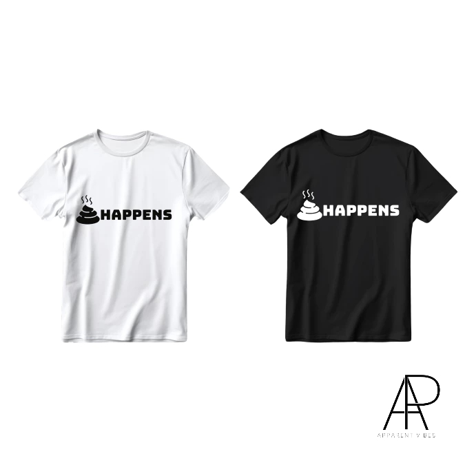 Tshirt Poo Happens (Unisex) | Shopee Philippines