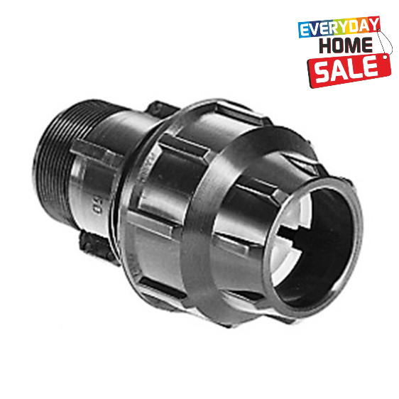 PE Male Adapter 1/2", 3/4", 1" Compression Fittings Black Fittings ...