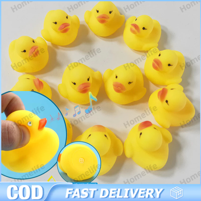 Bath Duck Toys Mini Rubber Ducks Squeak and Float Ducks Baby Shower Toy ...