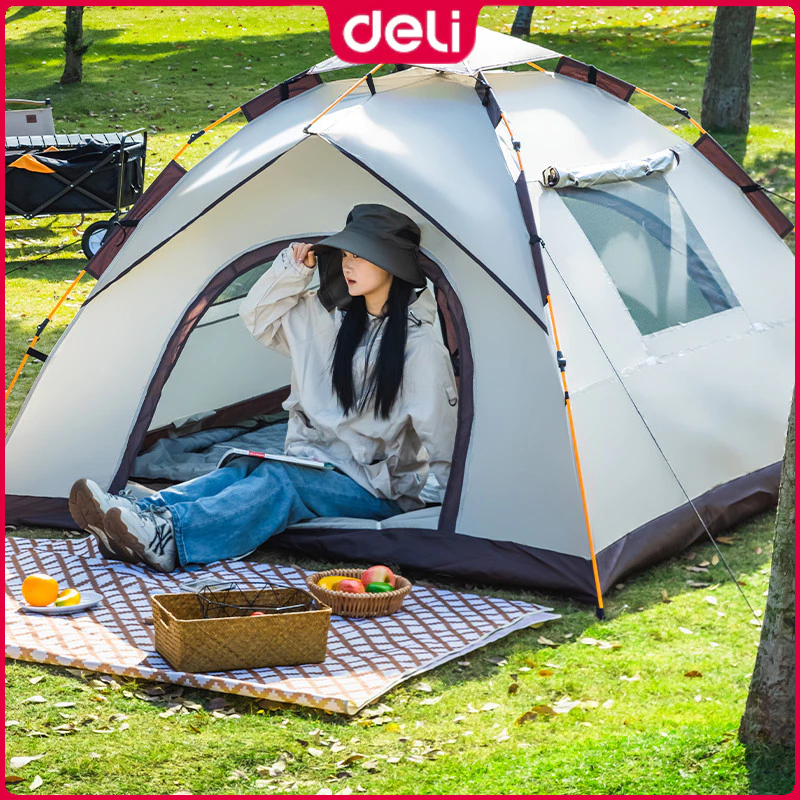 Deli Tent 1-4 Person Waterproof Automatic Tent Pop Up Camping Travel ...