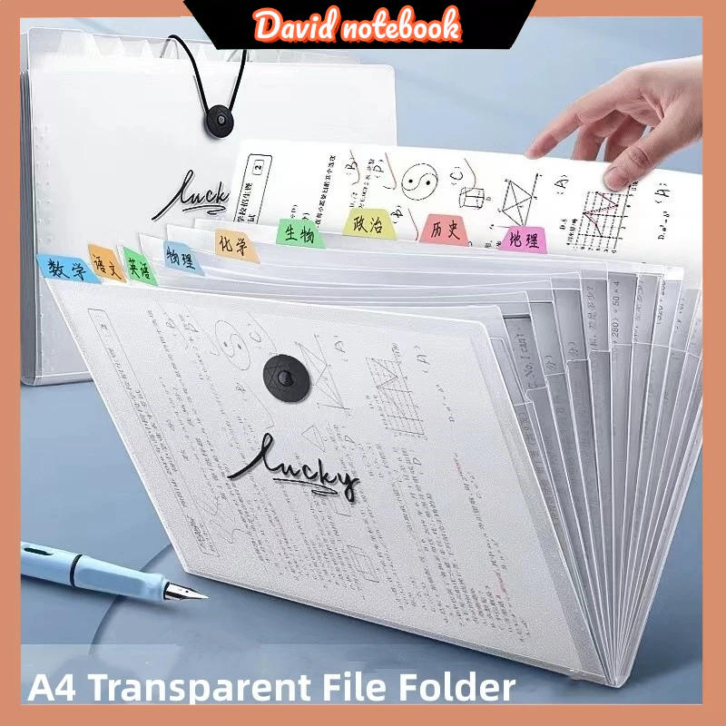 A4 Expandable Organizer File Attache Case Multi layer Expansion Portfolio School Supplies Gift ...