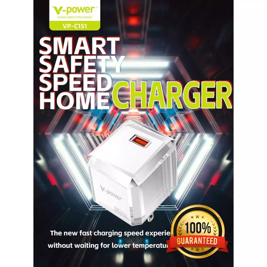 20watts V-power Fast Charger VP-C151 Colorfull Home Charger design w ...