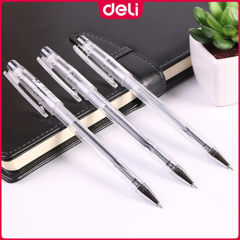 Deli S40 Gel Pen 0.3mm Ballpen Gourd Head Black Ink 1PCS | Shopee ...